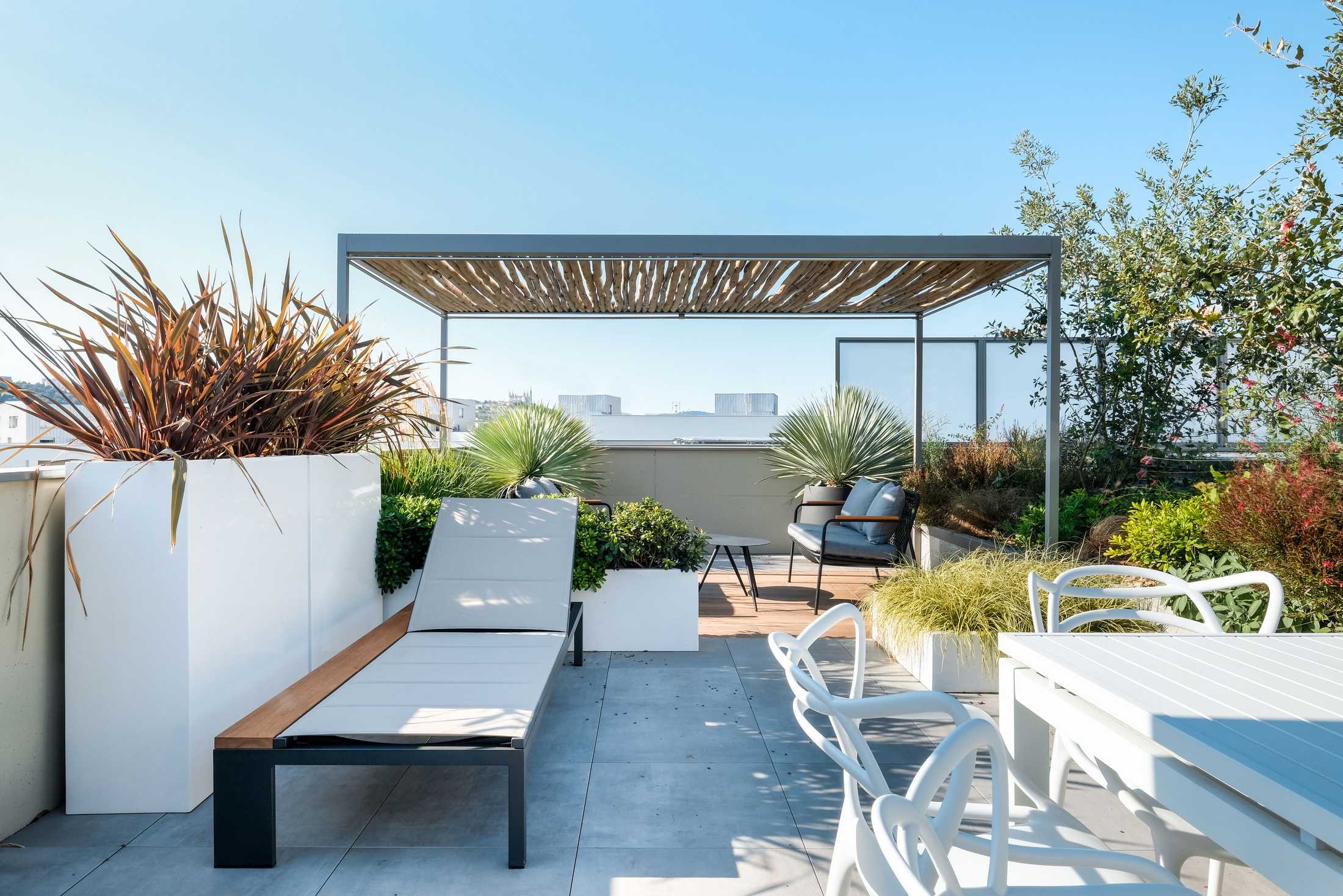 Exterior design of a 60m² terrace