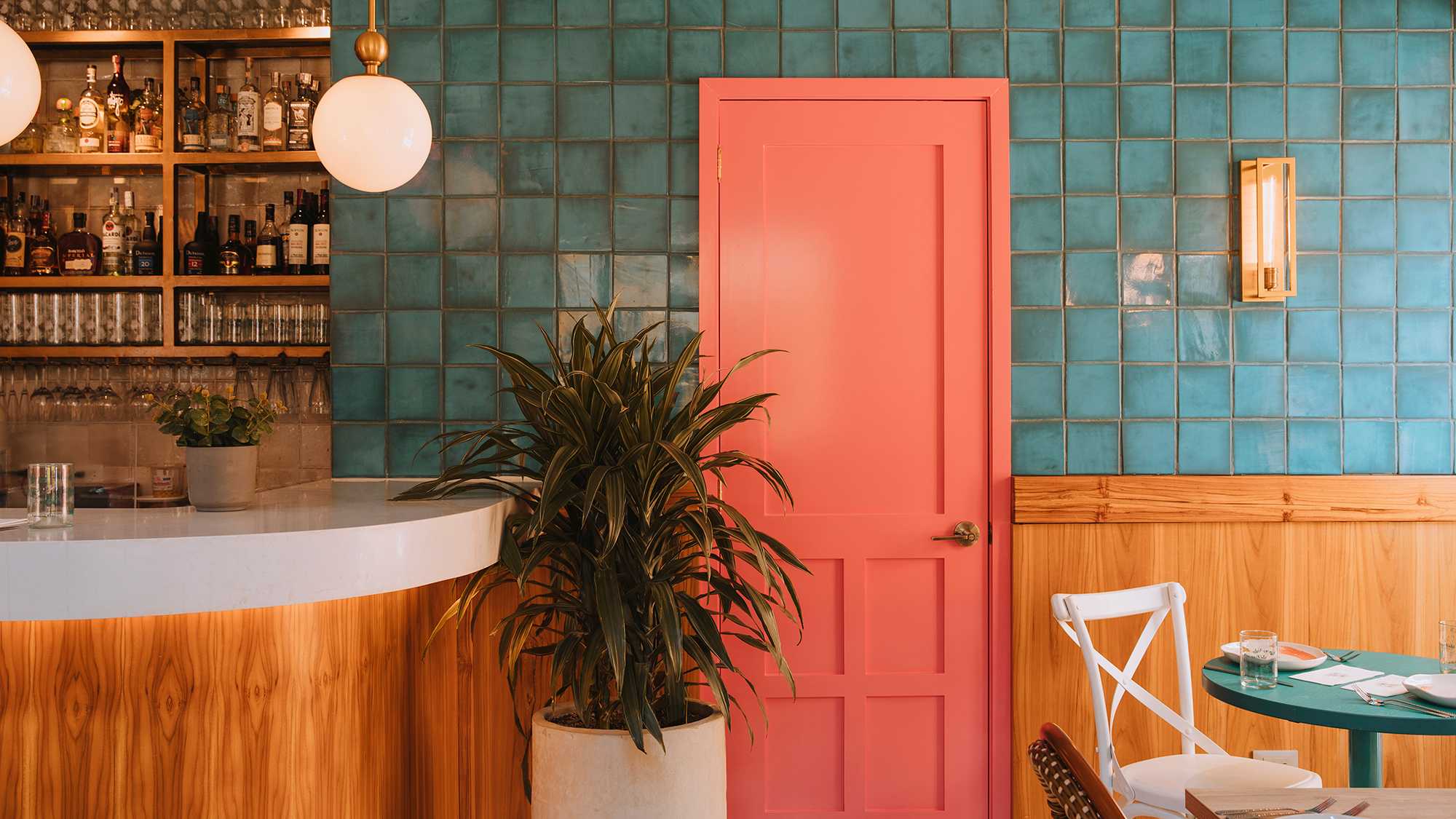 Interior design of a South American restaurant