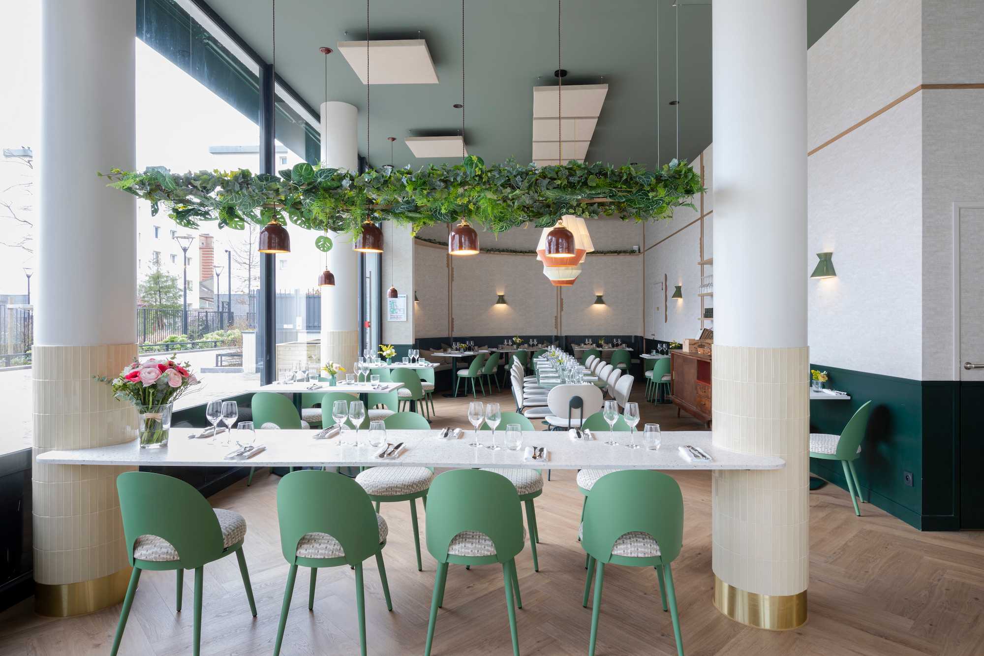 Architecture d'intérieur d’un restaurant eco-responsable