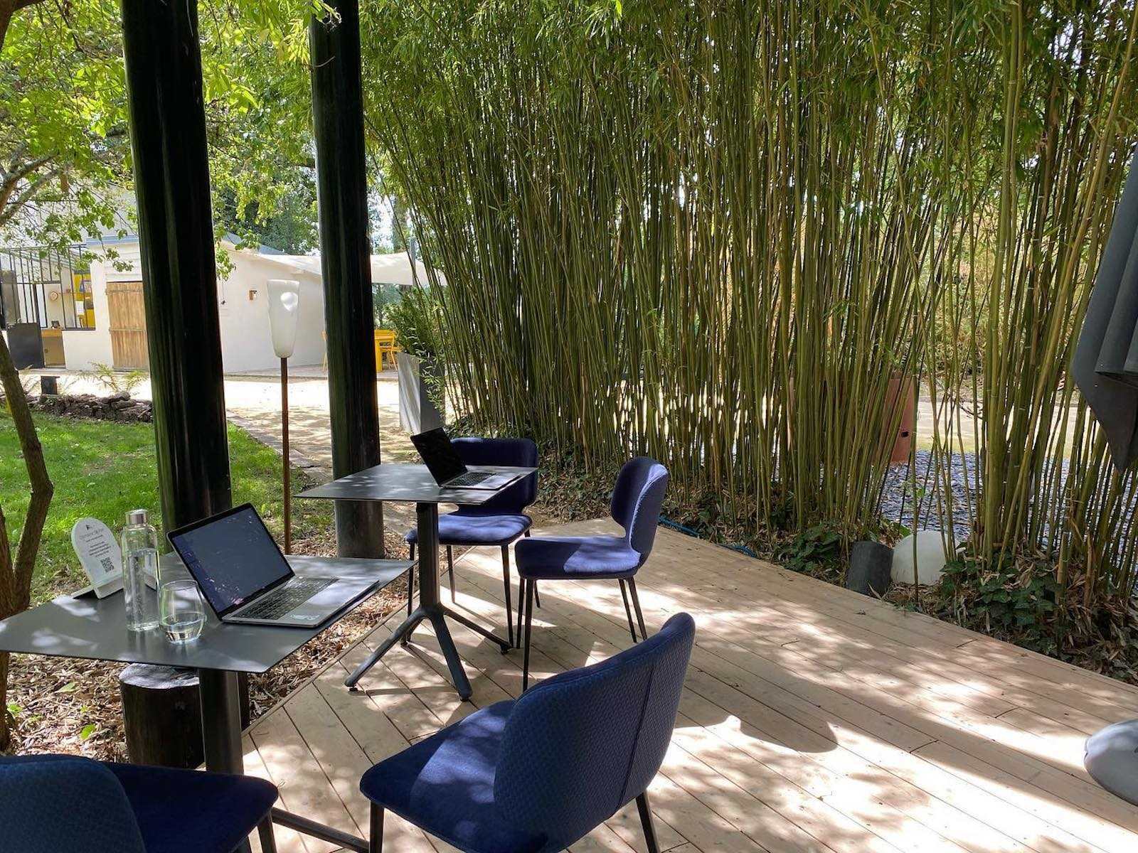 Landscape design of a hotel garden