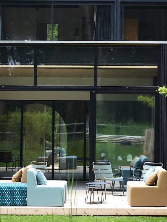 Landscape design of a hotel garden